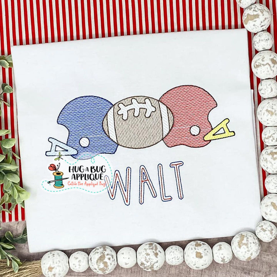 Helmets Football Sketch Stitch Embroidery Design 5x7 6x10 8x8 8x12 9x9 ...