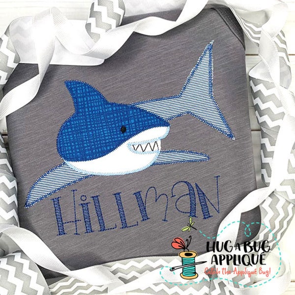 Shark Applique - Etsy