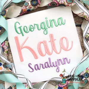 Georgina Satin Stitch Embroidery Font 1" 1.25" 1.5" 1.75" 2" 2.25" 2.5 ...