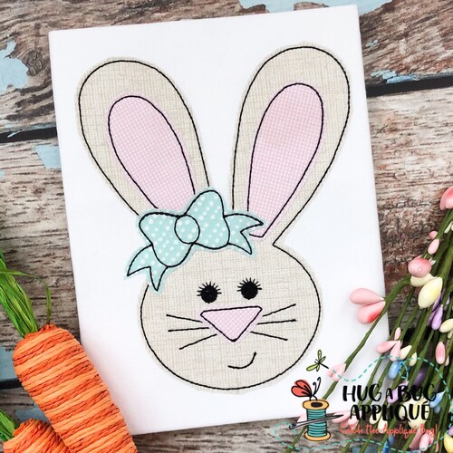 Rabbit Trio Sketch Embroidery Design 5x7 6x10 8x8 8x12 | Etsy