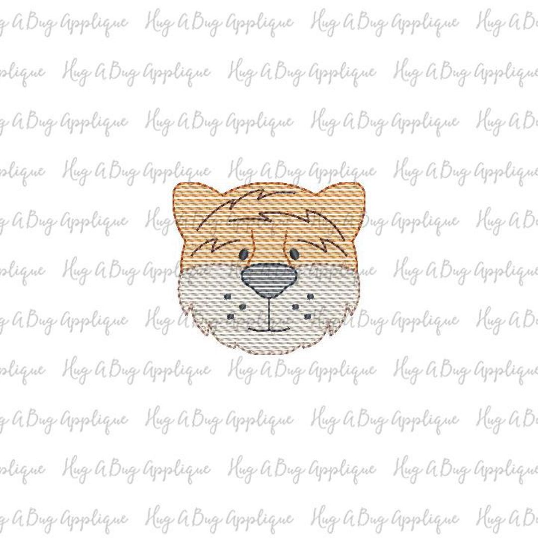 Tiger Sketch Stitch Embroidery Design 2" 2.5" 3" 3.5" 4" 4.5" - Etsy