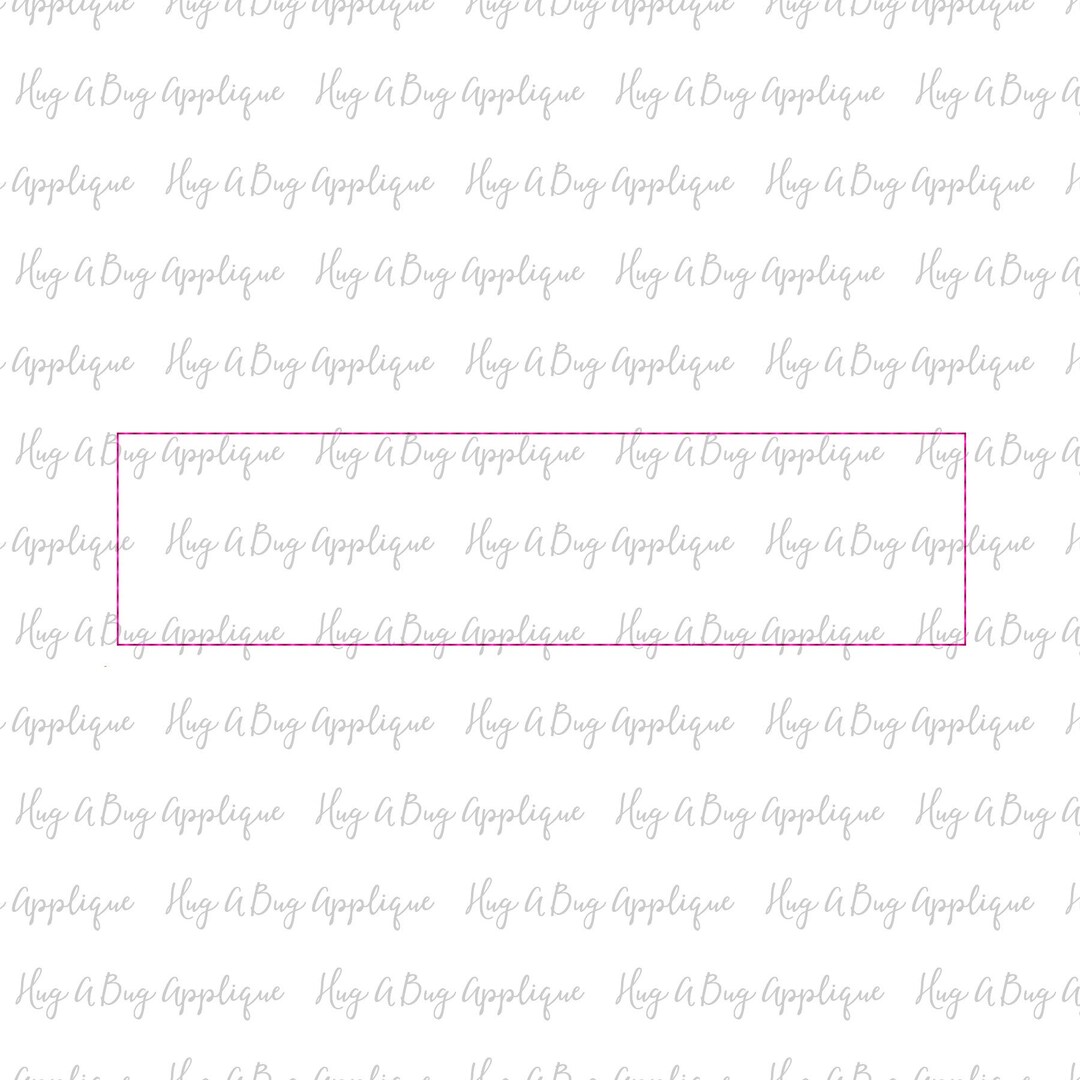 Rectangle Box Name Box Bean Stitch Applique Design 25 Sizes - Etsy