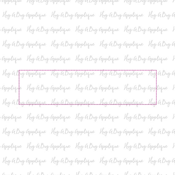 Rectangle Box Name Box Bean Stitch Applique Design 25 Sizes - Etsy