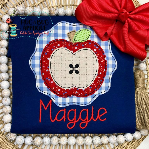 Apple Applique - Etsy