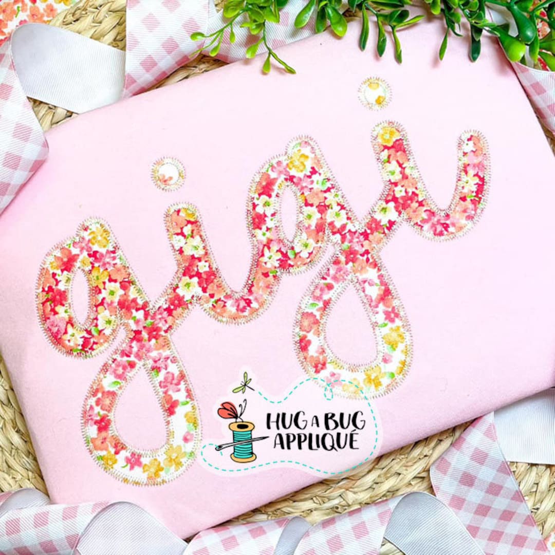 Gigi Zig Zag Stitch Applique Design 5x7 6x10 8x8 8x12 9x9 - Etsy