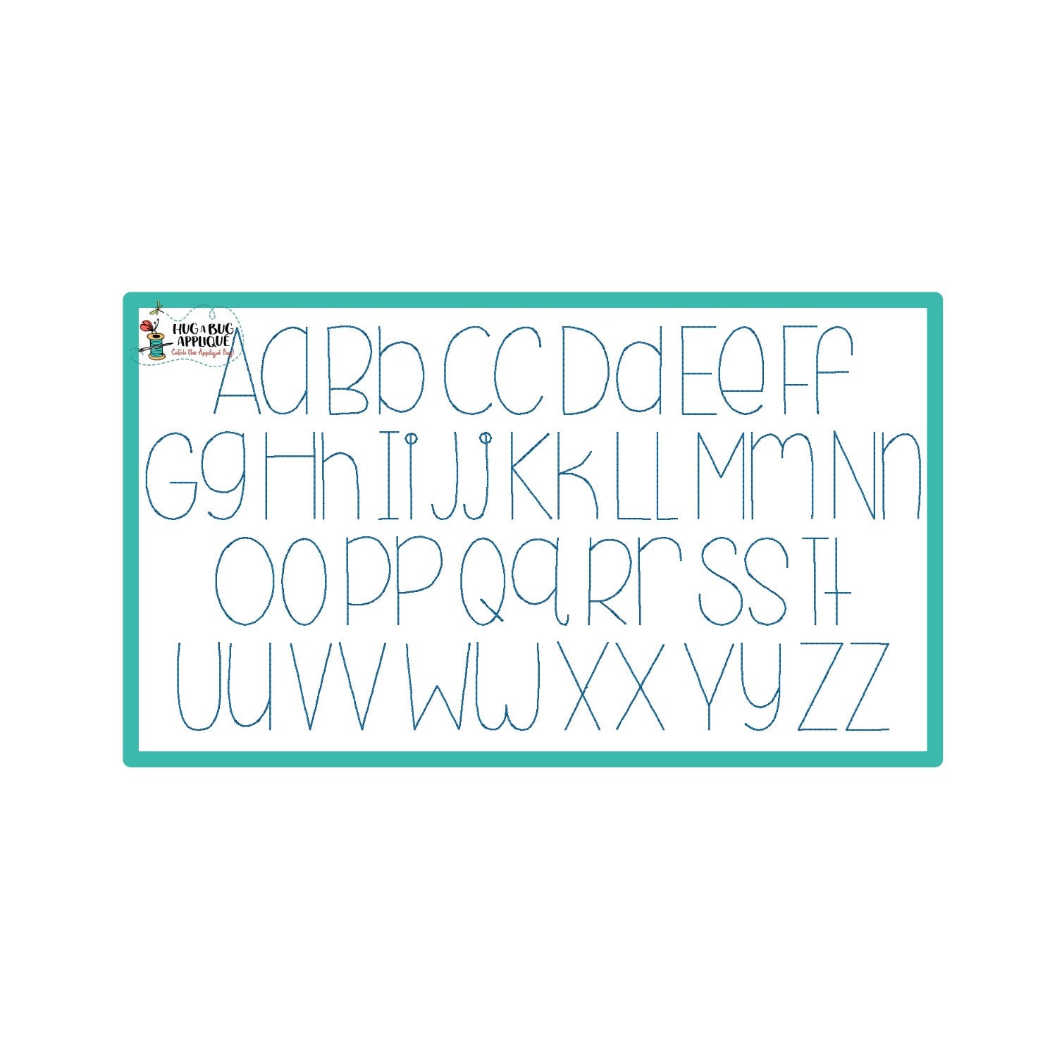 Unicase Floss Stitch Embroidery Font .75", 1.0”, 1.5”, 2.0”, 2.5”, 3.0 ...