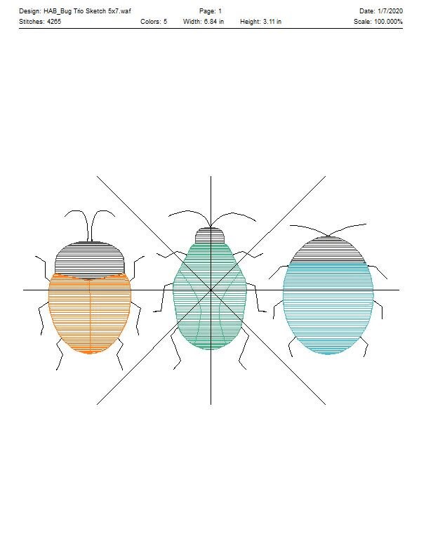 Bug Trio Sketch Stitch Embroidery Design 5x7 6x10 8x8 9x9 8x12 - Etsy