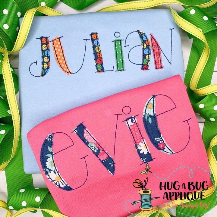 Love Rawr Bean Stitch Applique Font 2 3 4 | Etsy