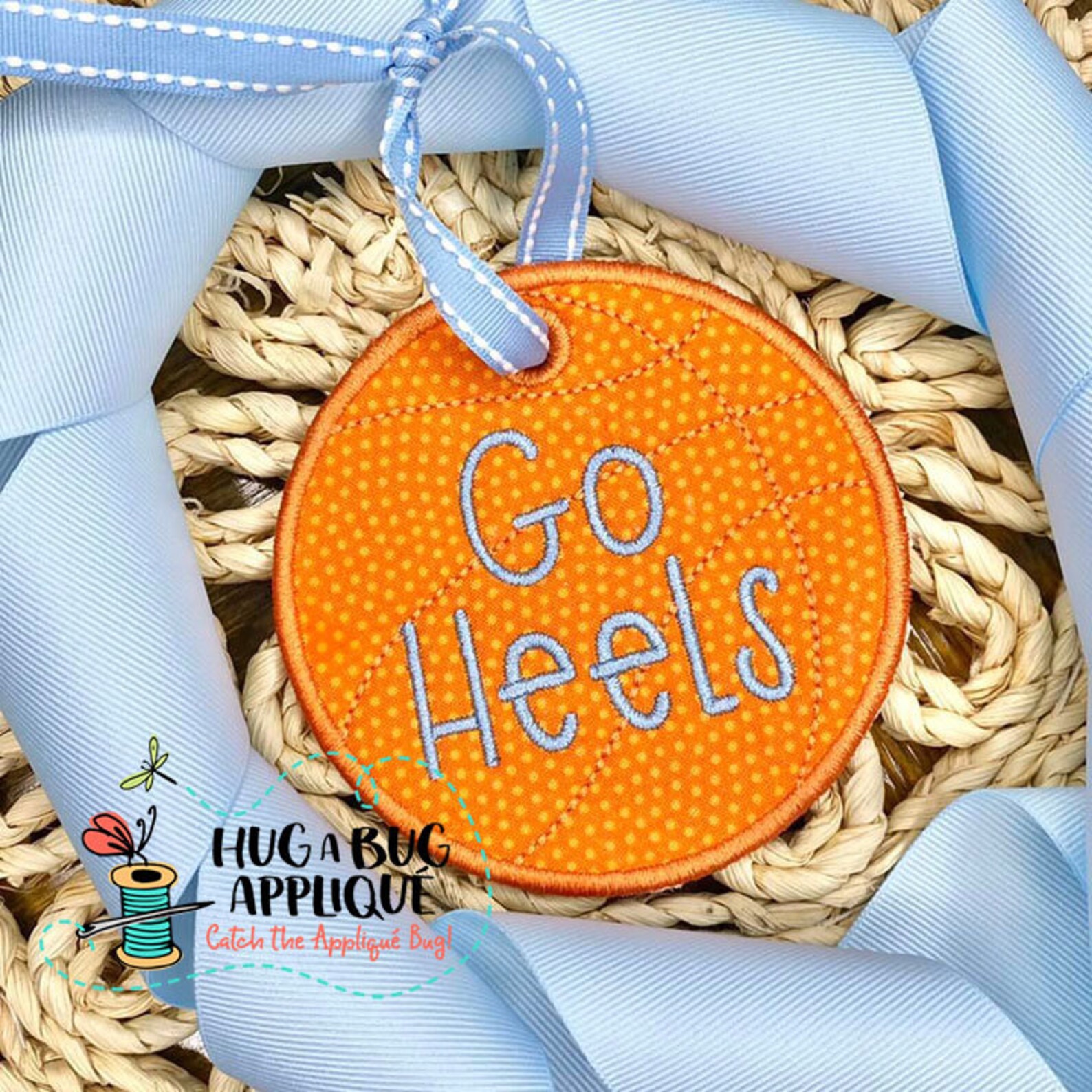 Basketball Bag Tag in the Hoop Applique Design 4 - Etsy
