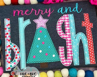 One Merry Mama Hand Lettered Cursive Applique Design Zig Zag - Etsy
