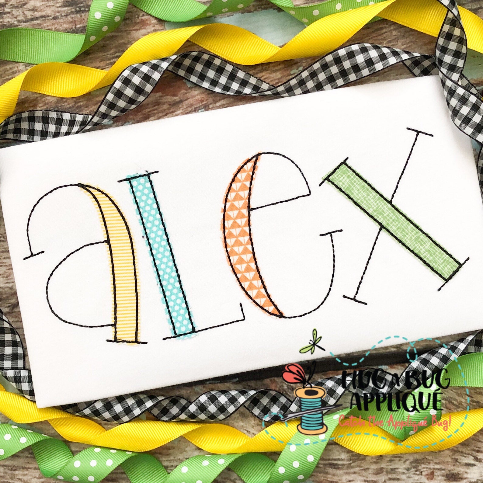 Love Rawr Bean Stitch Applique Font 2 3 4 - Etsy