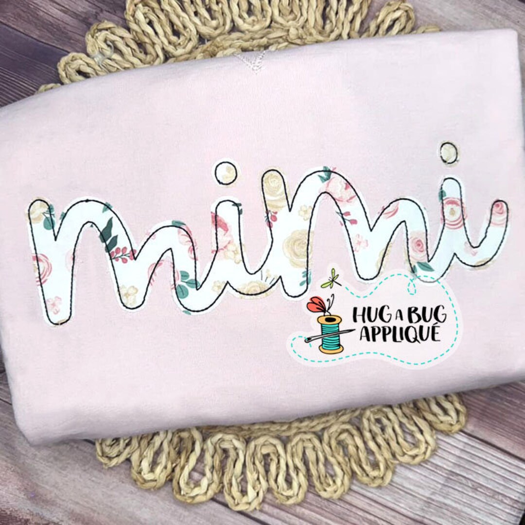 Mimi Bean Stitch Applique Design 5x7 6x10 8x8 8x12 9x9 - Etsy