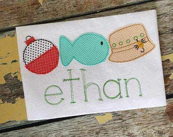 Fishing Trio Cork Fish Hat Sketch Stitch Embroidery Design 5x7 | Etsy