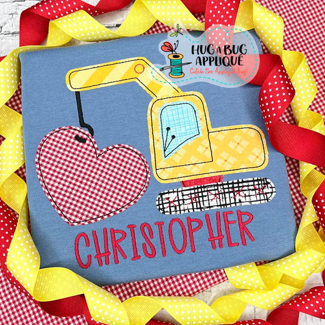 Crane Heart Bean Stitch Applique Design 5x7 6x10 8x8 8x12 9x9 - Etsy