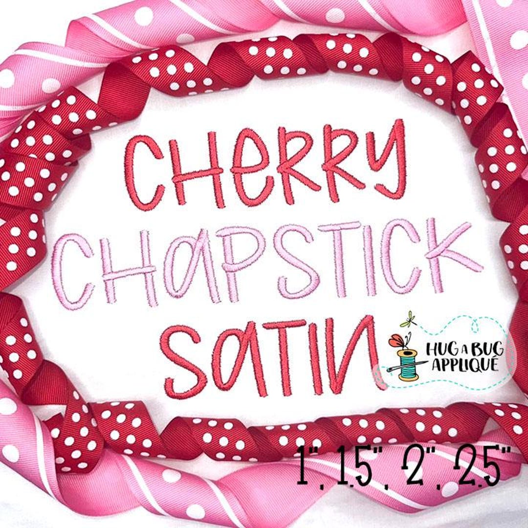 Cherry Chapstick Satin Stitch Embroidery Font .5" 1" 1.5" 2" 2.5" - Etsy
