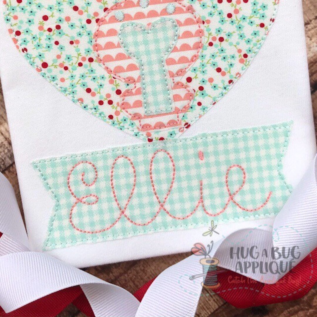 Banner Box Name Box Bean Stitch Applique Design 25 Sizes - Etsy