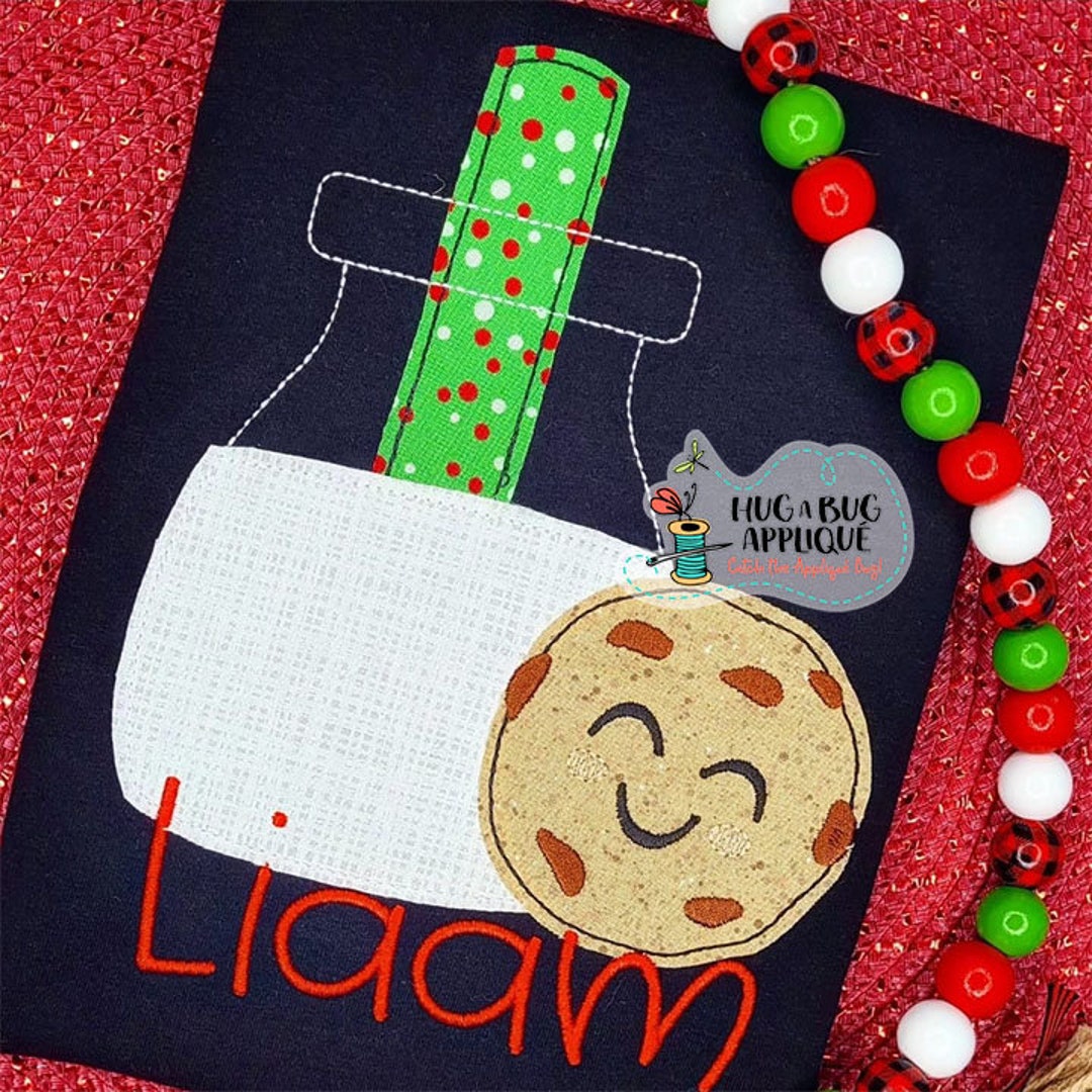 Milk Cookie Bean Stitch Applique Design 4x4 5x7 6x10 8x8 8x12 9x9 - Etsy