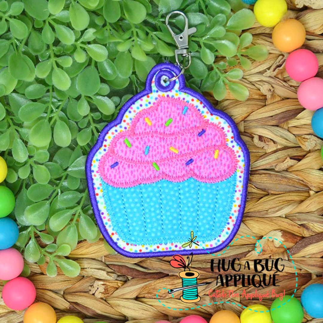 Cupcake Bag Tag in the Hoop Applique Design 4" 4.5" 5" 5.5" 6" - Etsy