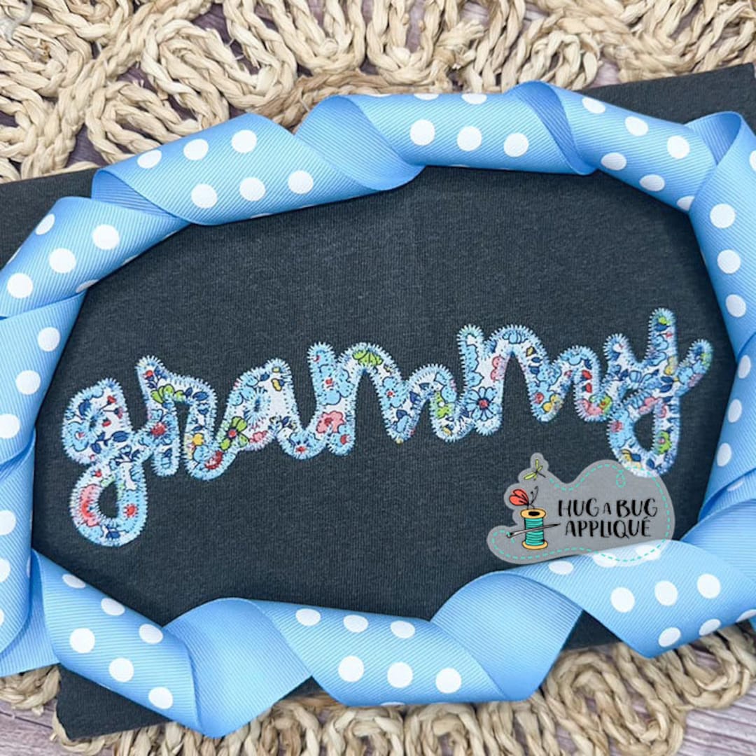 Grammy Zig Zag Stitch Applique Design 5x7 6x10 8x8 8x12 9x9 - Etsy