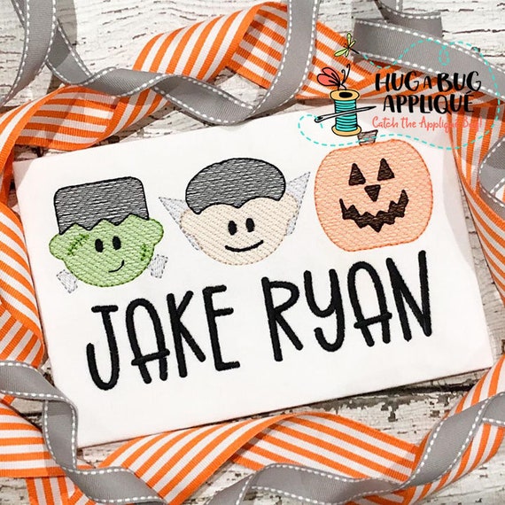 Frank Vampire Jack Sketch Stitch Embroidery Design 5x7 6x10 - Etsy