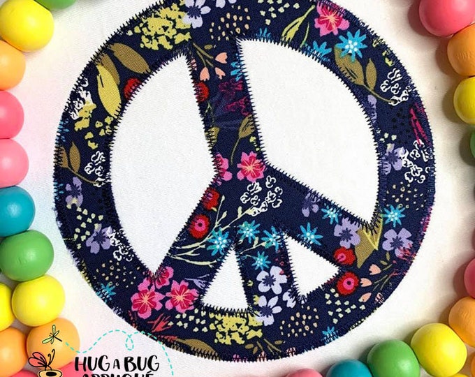 Peace Sign Flowers Hippie Vintage 70's Retro Patch - Etsy