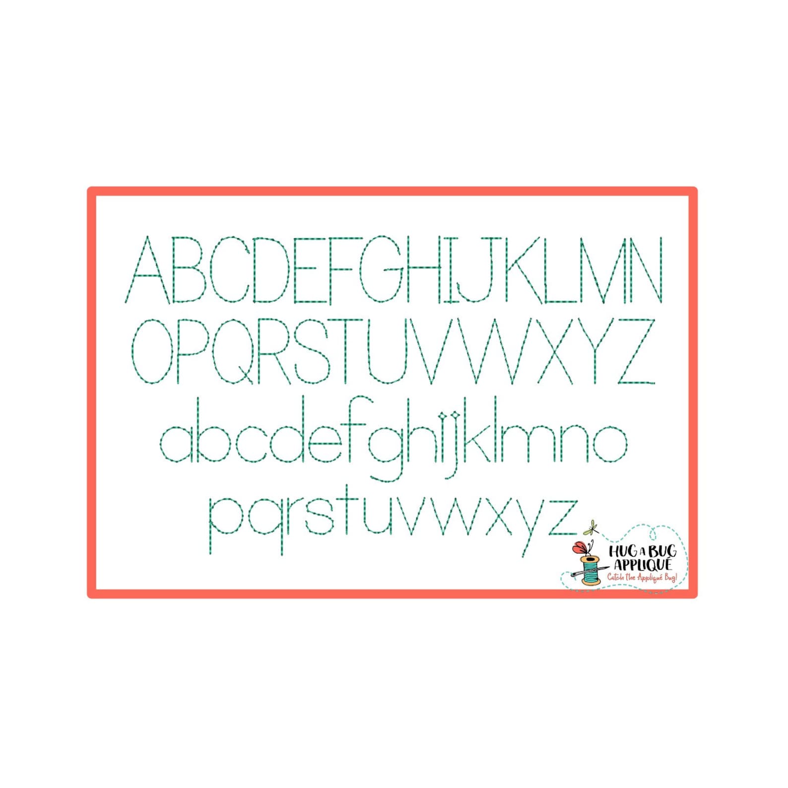 Vintage Print Floss Stitch Embroidery Font - Etsy