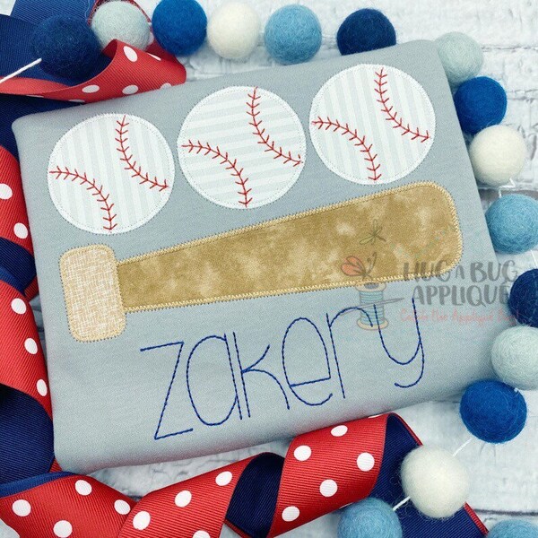 Baseball Applique Design - Etsy