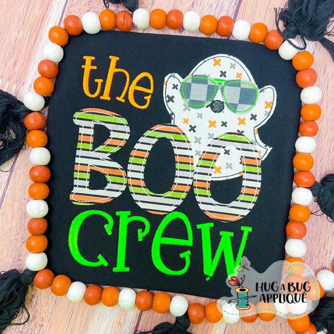 Boo Crew Bean Stitch Applique Design 5x7 6x10 8x8 8x12 9x9 - Etsy