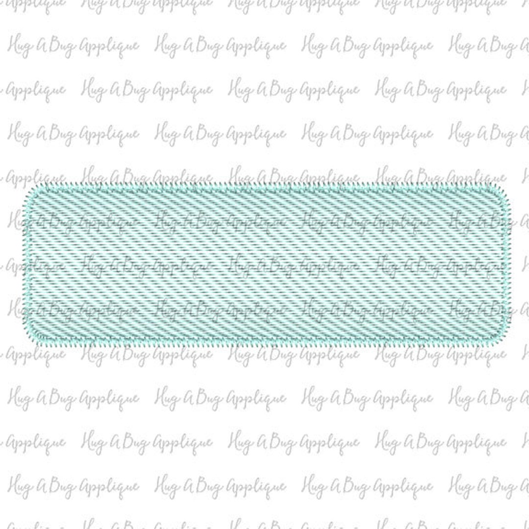 Rounded Box Name Box Sketch Stitch Embroidery Design 25 Sizes - Etsy