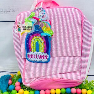 Rainbow Bag Tag in the Hoop Applique Design 4" 4.5" 5" 5.5" 6" - Etsy