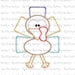 Turkey Tall Zig Zag Stitch Applique Design 5x7 6x10 8x8 8x12 - Etsy