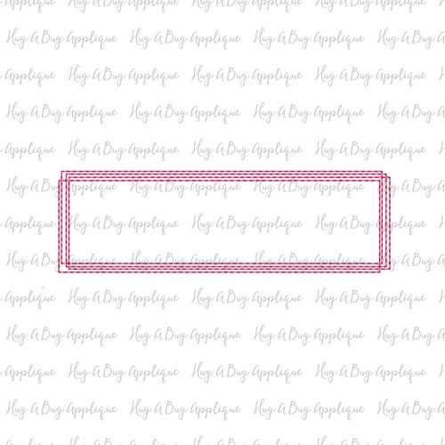 Banner Box Name Box Bean Stitch Applique Design 25 Sizes - Etsy