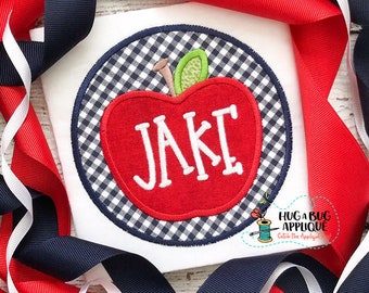 Apple Monogram Dressing Mini Machine Embroidery Digital Design - Etsy