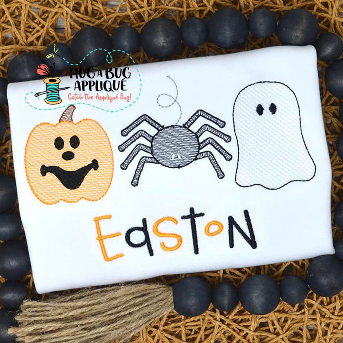 Jack Spider Ghost Sketch Stitch Embroidery Design 5x7 6x10 8x8 8x12 9x9 ...