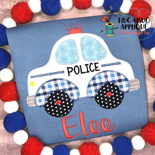 Police Car Applique - Etsy