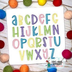 Pepper Picker Sketch Stitch Embroidery Font 1" 1.5" 2" 2.5" 3" - Etsy