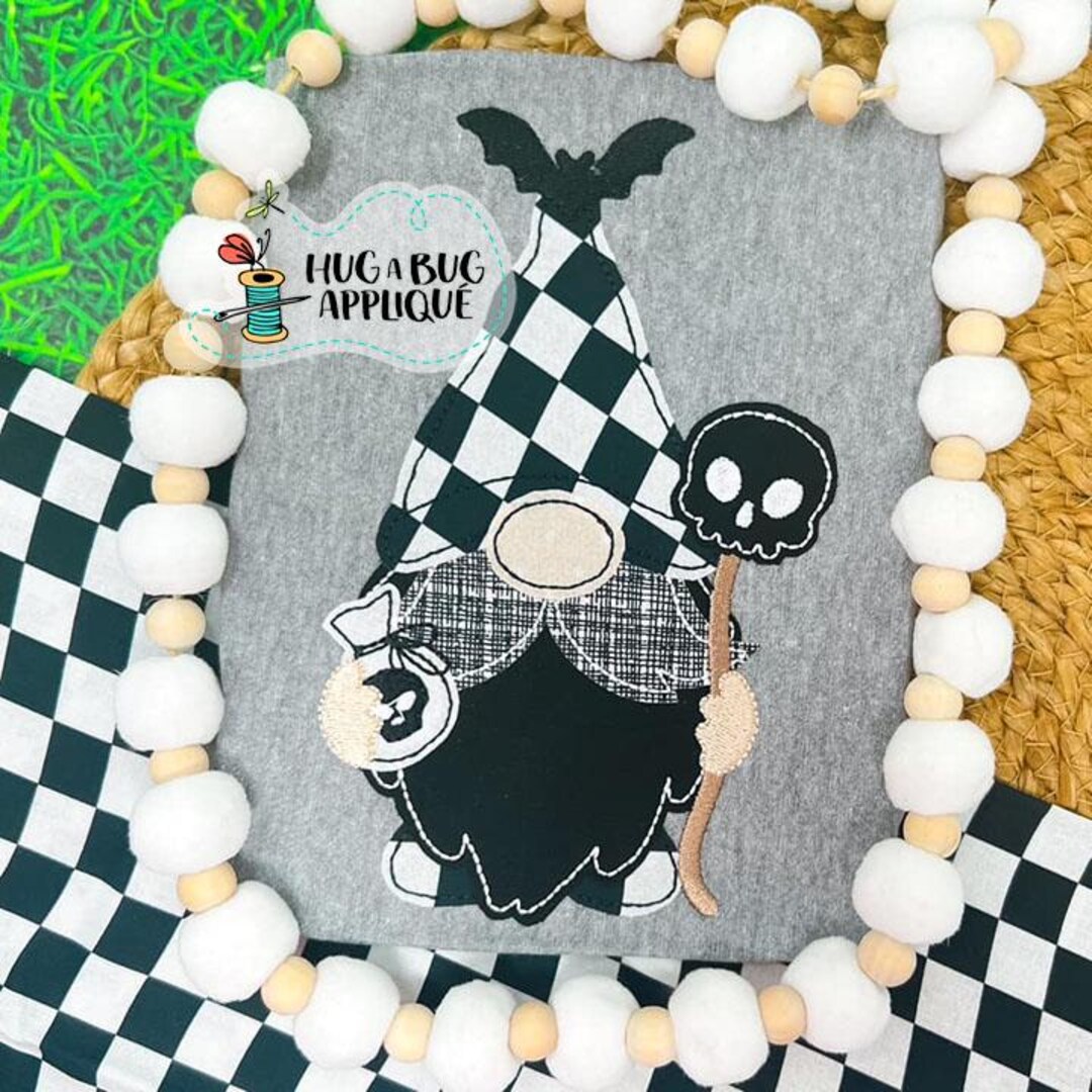 Wizard Gnome Bean Stitch Applique Design 5x7 6x6 7x7 8x8 9x9 - Etsy