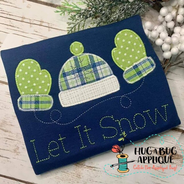 Mittens Applique - Etsy