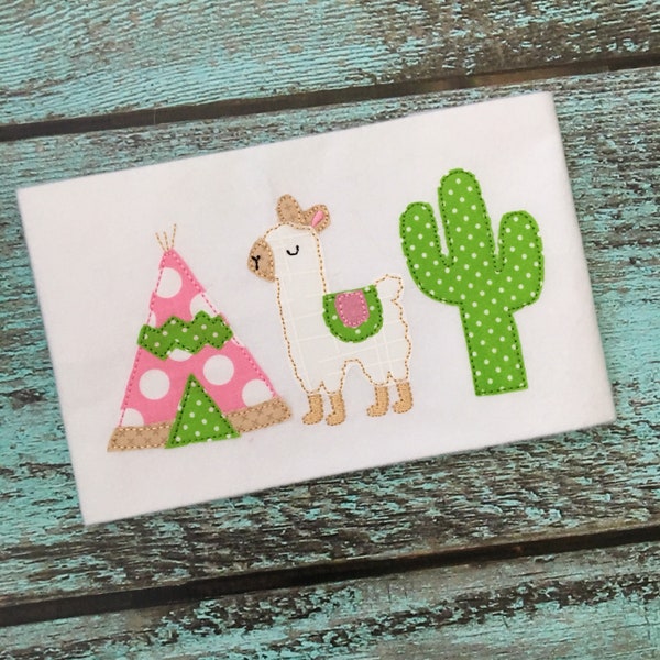 Llama Applique Design - Etsy