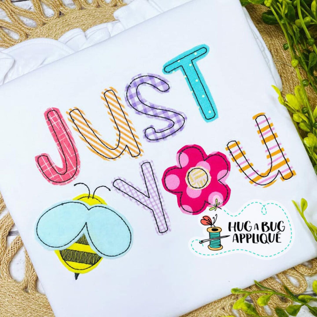 Just Bee You Bean Stitch Applique Design 5x7 6x10 8x8 8x12 9x9 - Etsy