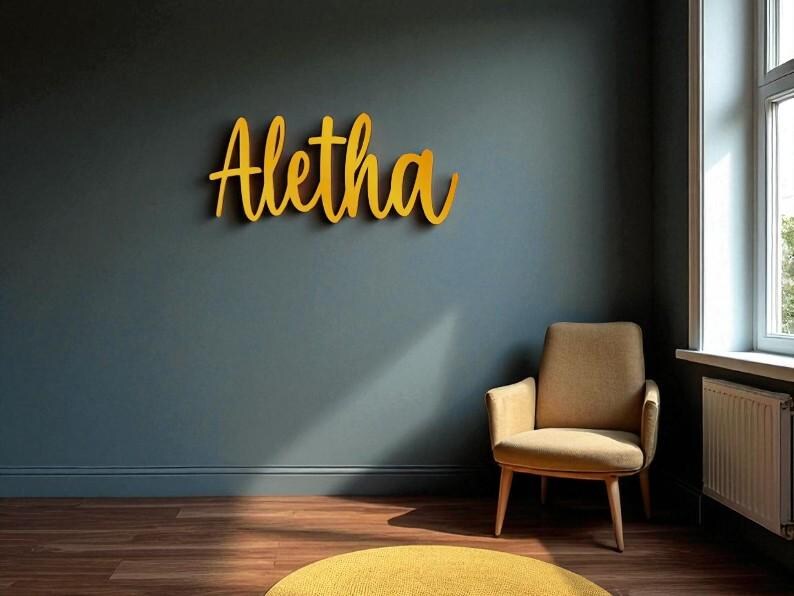 Mirror Acrylic Name Sign – Custom Nursery Decor - Etsy