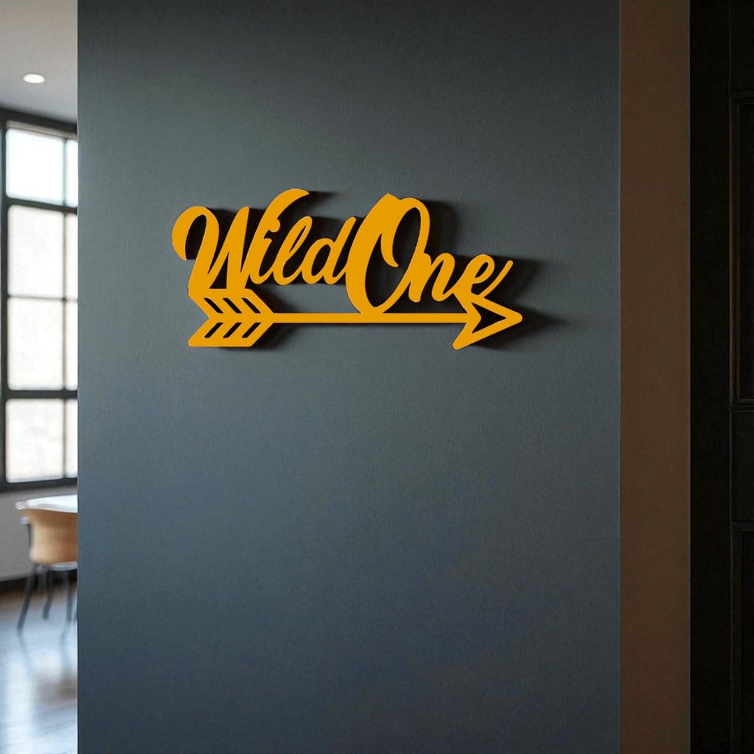 Personalized Wild One Sign – Laser Cut Wood & Acrylic, First Birthday ...