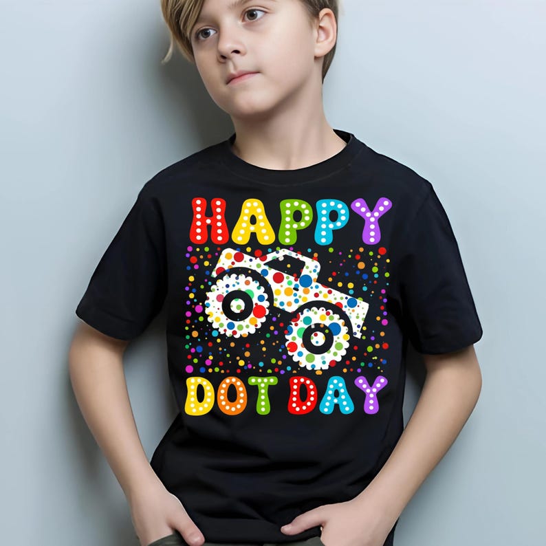 Happy Dot Day Monster Truck Png SVG, Polka Dotted Boys Kids, Rainbow ...