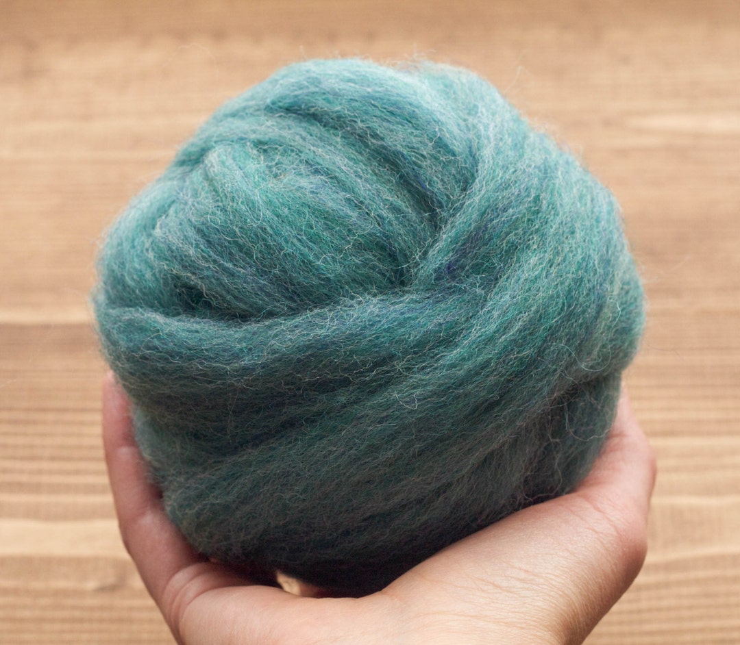 Ocean - Wool Roving for Needle Felting, Wet Felting, Weaving, Spinning ...