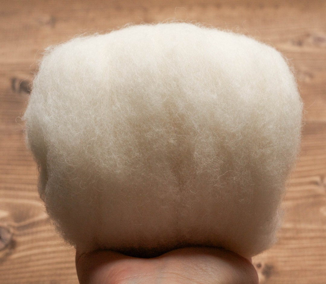 Warm White Needle Felting Wool, Wool Batting, Batts, Fleece, Wet ...