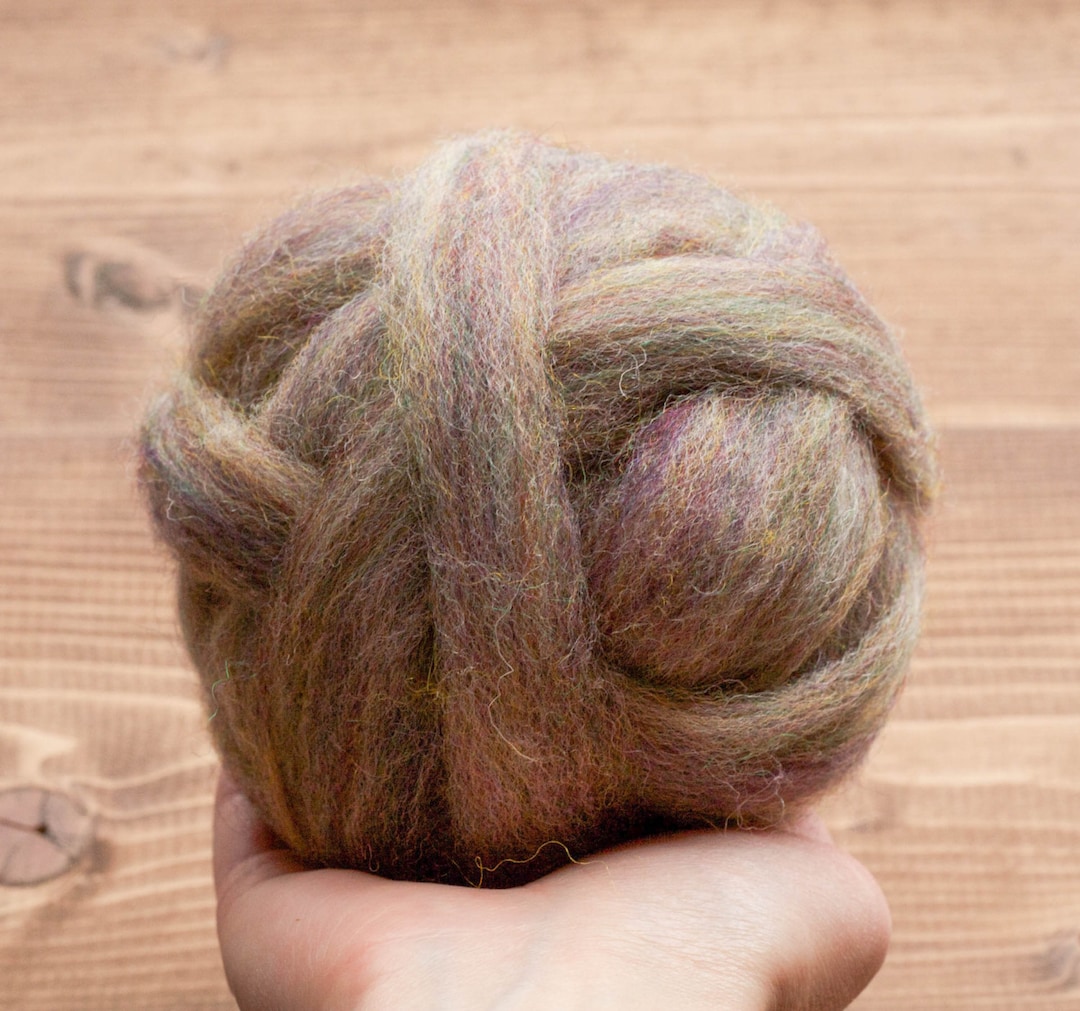 River Stone Gray Wool Roving for Needle Felting, Wet Felting, Spinning ...