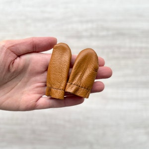 Leather Finger Guards for Needle Felting, Finger Cots, Leather Thimble ...