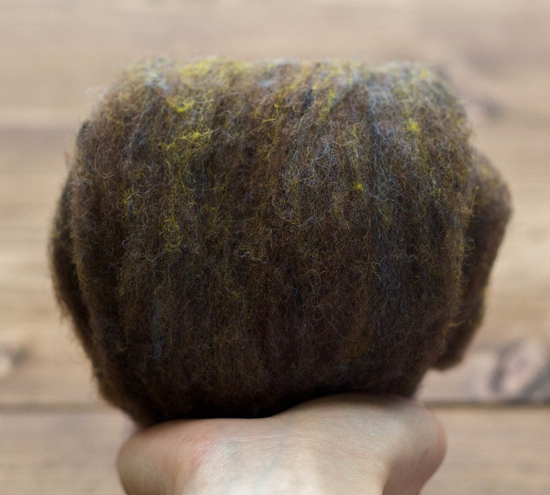Black Walnut Carded Wool Batts for Needle Felting, Wet Felting ...