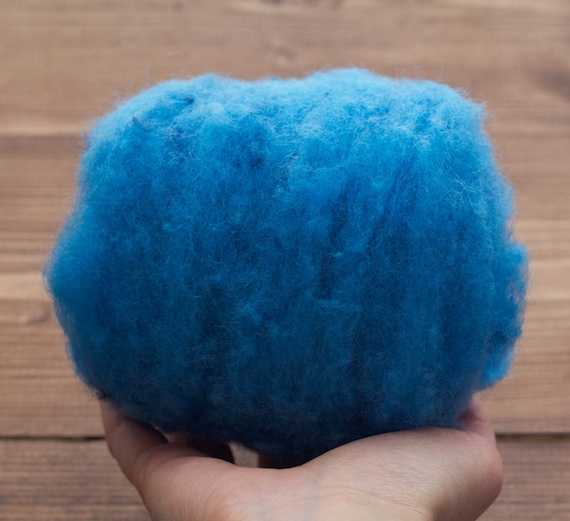 Azure Blue Needle Felting Wool Wool Batting Batts Wet | Etsy