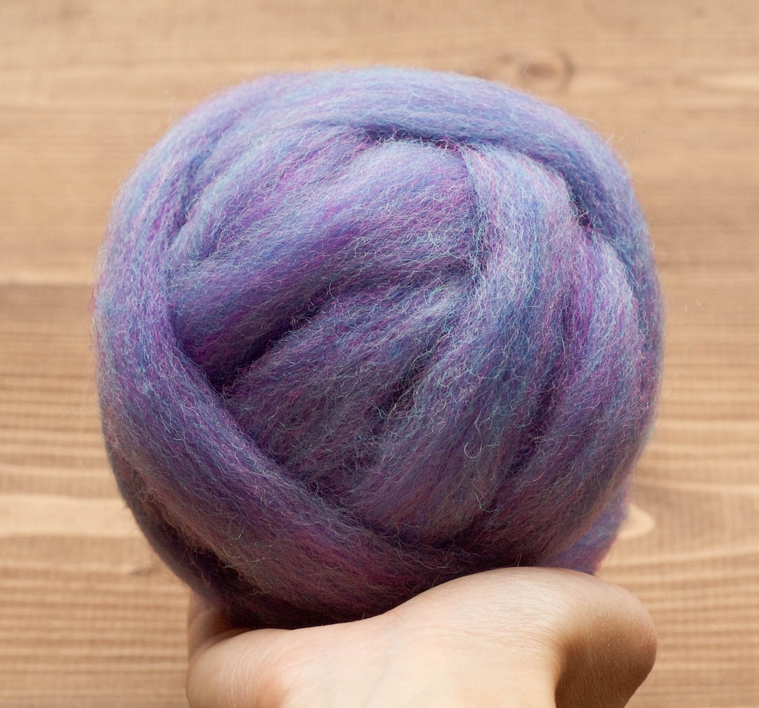 Petunia Wool Roving for Needle Felting - Wet Felting, Spinning, Weaving ...